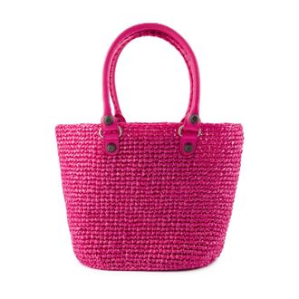 Balenciaga Womens Le Cagole Panier M Shoulder Bag Pink Nylon