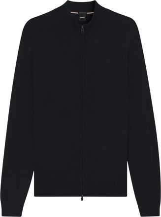 HUGO BOSS Balonso Strickjacke f&uuml;r Herren, Durchgehender Rei&szlig;verschluss (Dunkelblau)
