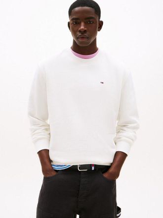 Tommy Jeans Sweatshirt TJM REG S FLAG CREW Mit besticktem Markenlogo auf Brusth&ouml;he