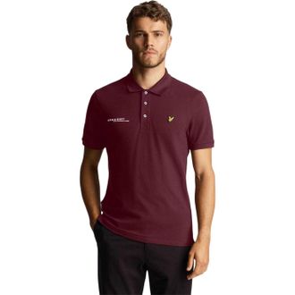 Lyle & Scott Ordinate Poloshirt f&uuml;r Herren, kurz&auml;rmlig (Burgunderrot)