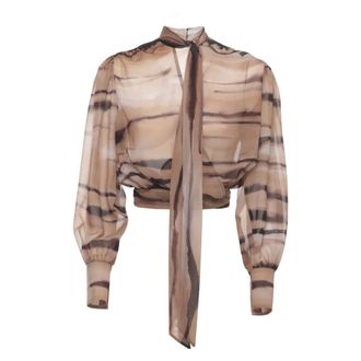 Elisabetta Franchi Femme, Blouses et Chemises, Multicolore, Taille: 38 FR Blouses