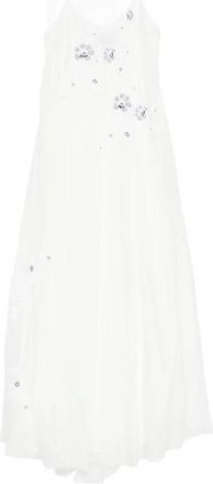 Ermanno Scervino Femme, Robes, Blanc, Taille: 36 FR Robe Longue Nuisette Brod&eacute;e