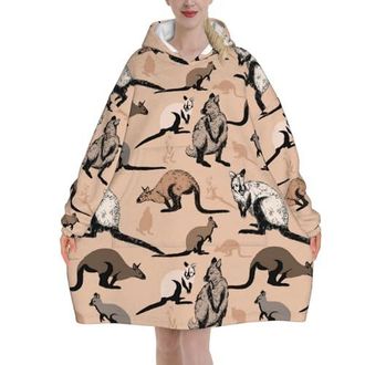 Generic Couverture &agrave; capuche berger australien pour femmes et hommes adultes surdimensionn&eacute;s pour une couverture douce et chaude