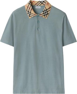 Burberry Checked-collar Polo Shirt