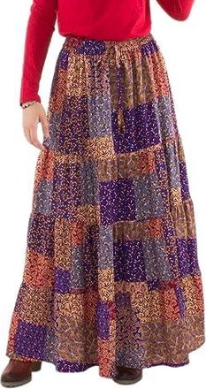 Coline Jupe Longue Hiver Patchwork - Couleur : Patchwork - Taille Unique