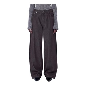 Sportmax Beati Denim Palazzo Pantalons - Femme - Jeans - Brun - Taille: W27