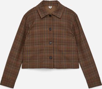 Arket Kariertes Overshirt -Braun