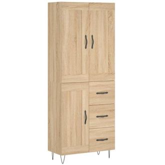 vidaXL Highboard Sonoma-Eiche 69,5x34x180 cm Holzwerkstoff Vidaxl