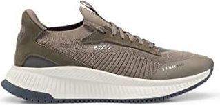 BOSS Hommes TTNM Evo Slon Baskets Style Chaussettes avec Tige en Maille et Semelle à Motif arêtes de Poisson