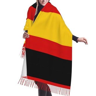 Generic Drapeau De LAllemagne Femme Foulard Avec Gland Ch&acirc;le Longue Ch&acirc;le Wrap Pour Automne Cadeau Hiver Soir&eacute;e