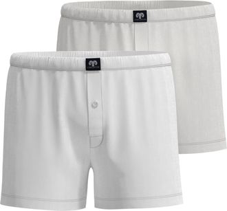Ceceba Herren Boxershorts Shorts, 2er Pack, Wei&szlig;, 7X-Large (Herstellergr&ouml;&szlig;e: 16)