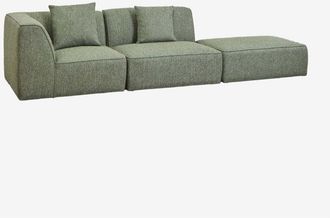 Sklum Cardea 2-teiliges modulares Ecksofa mit gepolstertem Hocker