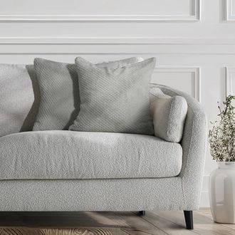 Decoking 57490 2tlg 2 Kissenbez&uuml;ge 45x45 cm Mikrofaser Rei&szlig;verschluss Fleece Kissenh&uuml;llen Stahl Silber grau Henry