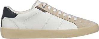 Geox Baskets U Affile A pour Homme, White Lt Taupe, 40 EU
