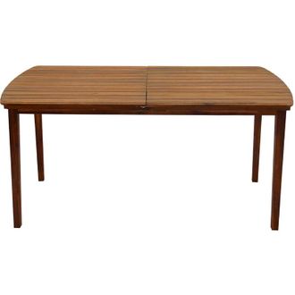 Miliboo Miliboo - Table de jardin extensible rectangulaire en bois massif L160-210 cm canopee