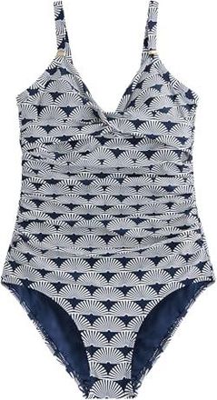 Next Femme Maillot de Bain Gainant Remodelant Navy/White Fan Print 42