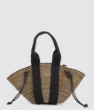 Muu&ntilde; Panier Mini So Hstripe Naturel Noir
