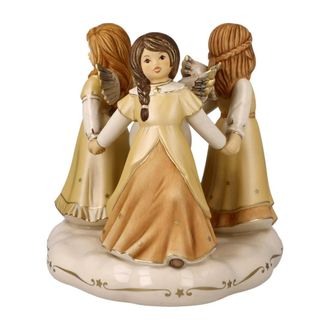 GOEBEL Engelfigur Himmlischer Reigen - Himmelsboten Weihnachten Champagner