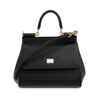 Dolce & Gabbana Femme, Sacs, Noir, Taille: ONE Size Sac à main Sicily moyen