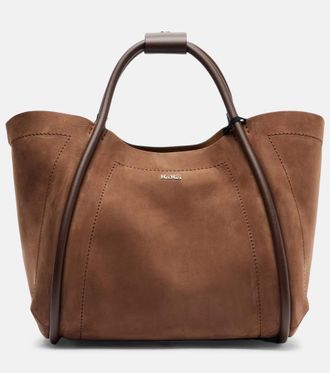 Max Mara Tote Bag Marine Small aus Veloursleder