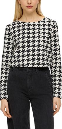 s.Oliver Sweatshirt mit Hahnentritt-Muster