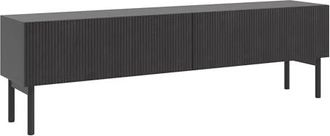 Selsey TV Schrank Board Sideboard Fernsehtisch Fernsehschrank 175 cm Stehend Portland Esche Schwarz Nolie