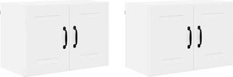 vidaXL Küchenwandschrank mit Tür 2 pcs Hochglanz Weiß 60 x 31 x 40 cm vidaXL