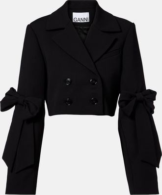Ganni Blazer court &agrave; double boutonnage