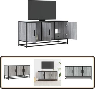 vidaXL Vidaxl - TV-Schrank Grau Sonoma 100x35x50 cm Holzwerkstoff und Metall