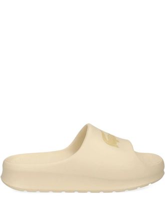 Lacoste claquettes plateforme à logo - Tons neutres