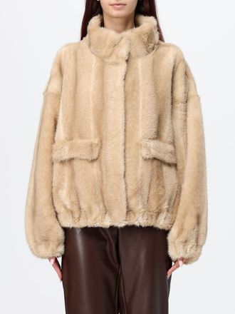Apparis Veste courte Iris en fausse fourrure &agrave; col montant