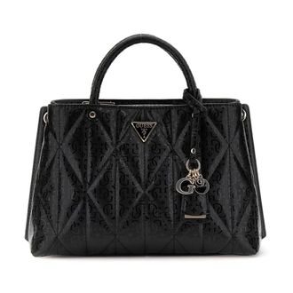 Guess Betula Satchel Schwarze Umh&auml;ngetasche - - Bags - Damen - Schwarzk - ONE SIZE