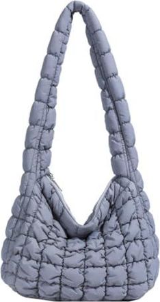 Generic Sac &agrave; main pour femme - Sac &agrave; bandouli&egrave;re pliss&eacute; - Grande capacit&eacute;, gris, 1