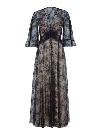 Alberta Ferretti Robe Au Genou - Noir