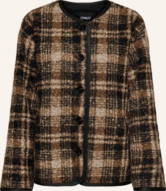 Only Boucl&eacute;-Jacke braun