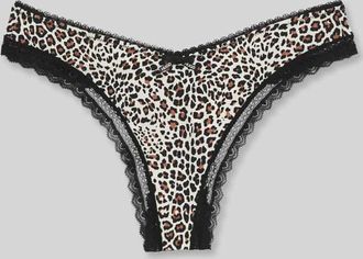 HUGO BOSS String mit Spitzenbesatz