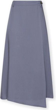 Elena Miro Femme, Jupes, Gris, Taille: 54 FR Jupe Midi Asym&eacute;trique en Lyocell