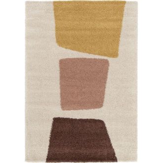 BOBOCHIC Bobochic - Tapis poils longs leandre motif g&eacute;om&eacute;trique 160x230 Jaune