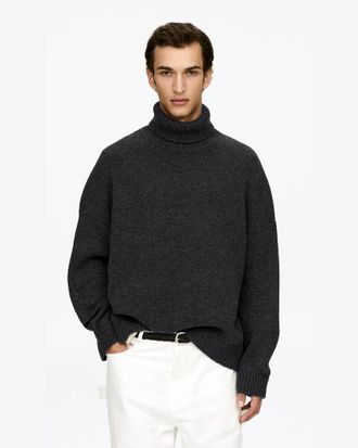 Arket Rollkragenpullover Aus Wolle -Grau