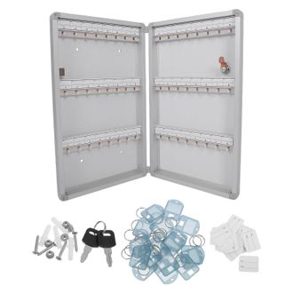 Angoily Schl&uuml;sselschrank zur Wandmontage Abschlie&szlig;bar aus Metall mit 48 Haken und Etiketten f&uuml;r B&uuml;ro Zuhause und Autoh&auml;user