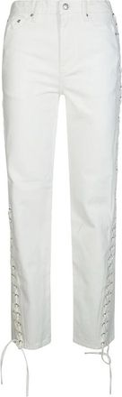 Rotate Loose Fit Jeans mit Schn&uuml;rung - - Jeans - Damen - Wei&szlig; - W27