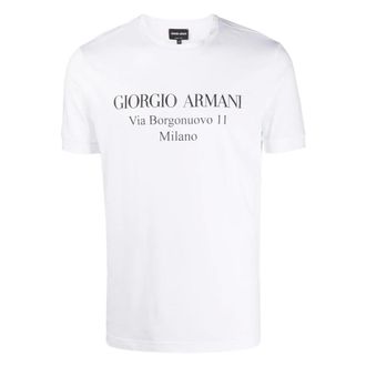 Giorgio Armani Homme, Tops, Blanc, Taille: XL Tshirt Blanc Optique