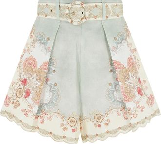 Zimmermann Femme, Shorts, Vert, Taille: 38 FR Daylight Tuck Short