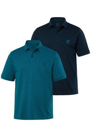 JP1880 Poloshirt Poloshirts Basic 2er-Pack Piqu&eacute; gek&auml;mmte Baumwolle (2-tlg)