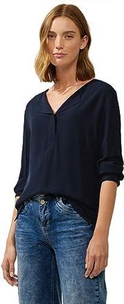 Street One A320345 T-Shirt à Manches 3/4, Bleu foncé, 38 Femme