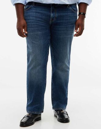 Tommy Hilfiger grande taille jean Madison coupe slim droite d&eacute;lav&eacute; en bleu mat