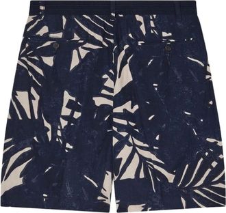 Emporio Armani Homme, Shorts, Bleu, Taille: M Bermuda en m&eacute;lange de lin avec motif int&eacute;gral
