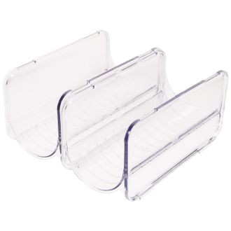 Soimiss 2 St&uuml;ck Stapelbarer Wasserflaschen Organizer aus Transparentem Kunststoff Multifunktionaler K&uuml;chen und K&uuml;hlschrankhalter f&uuml;r Verschiedene Flaschengr&ouml;&szlig;