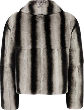 Yves Salomon Womens Striped Jacket Aw25 W