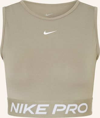 Nike Cropped-Top Pro 365 Dri-Fit gruen